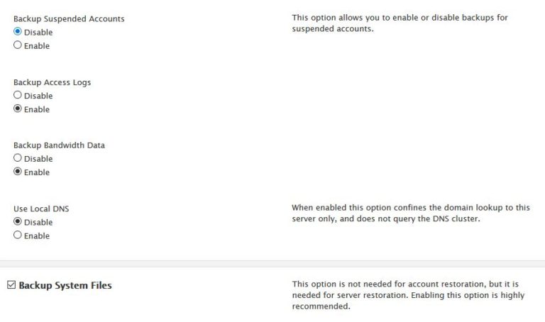 WHM AWS S3 Glacier Backup Setup