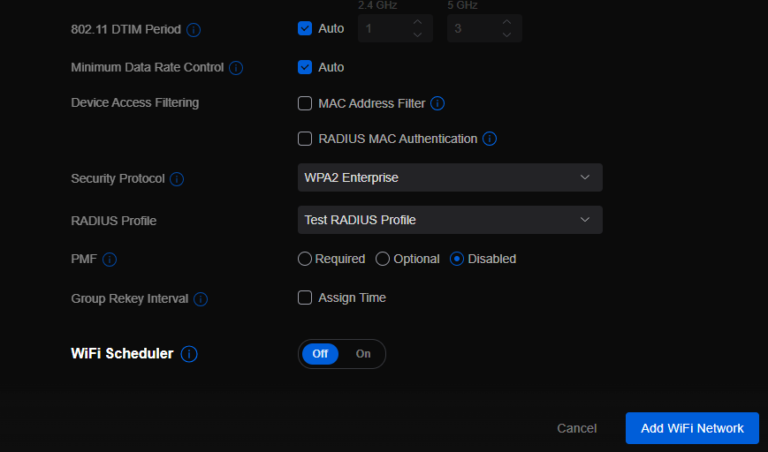 Setup Ubiquiti Wireless Network with PSK & RADIUS