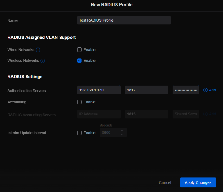Setup Ubiquiti Wireless Network with PSK & RADIUS